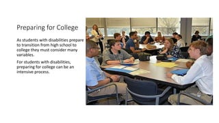 Individuals with disabilities in higher education | PPTX