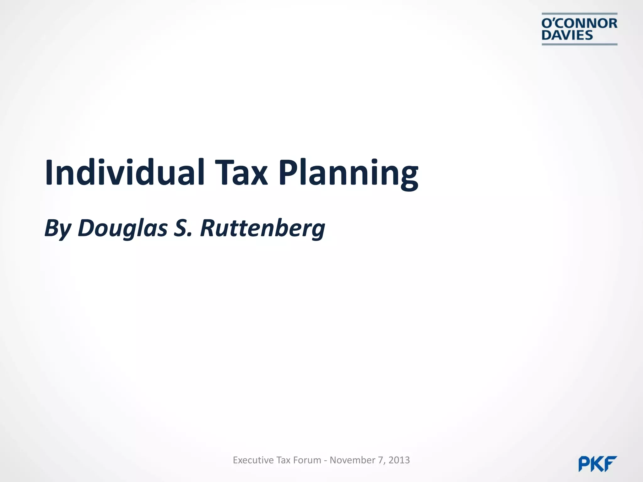 Individual Tax Planning | PPT
