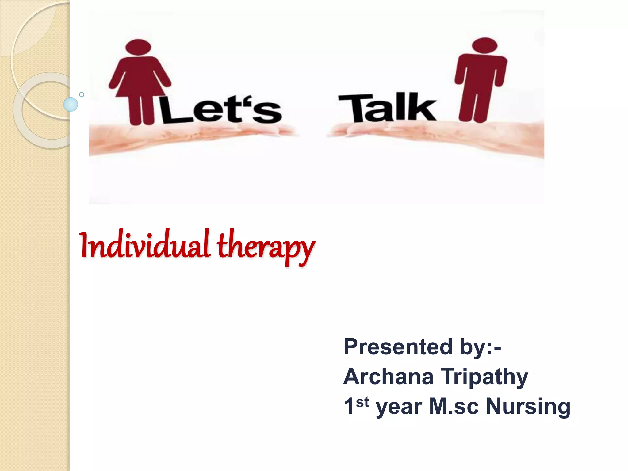 Individual therapy | PPTX