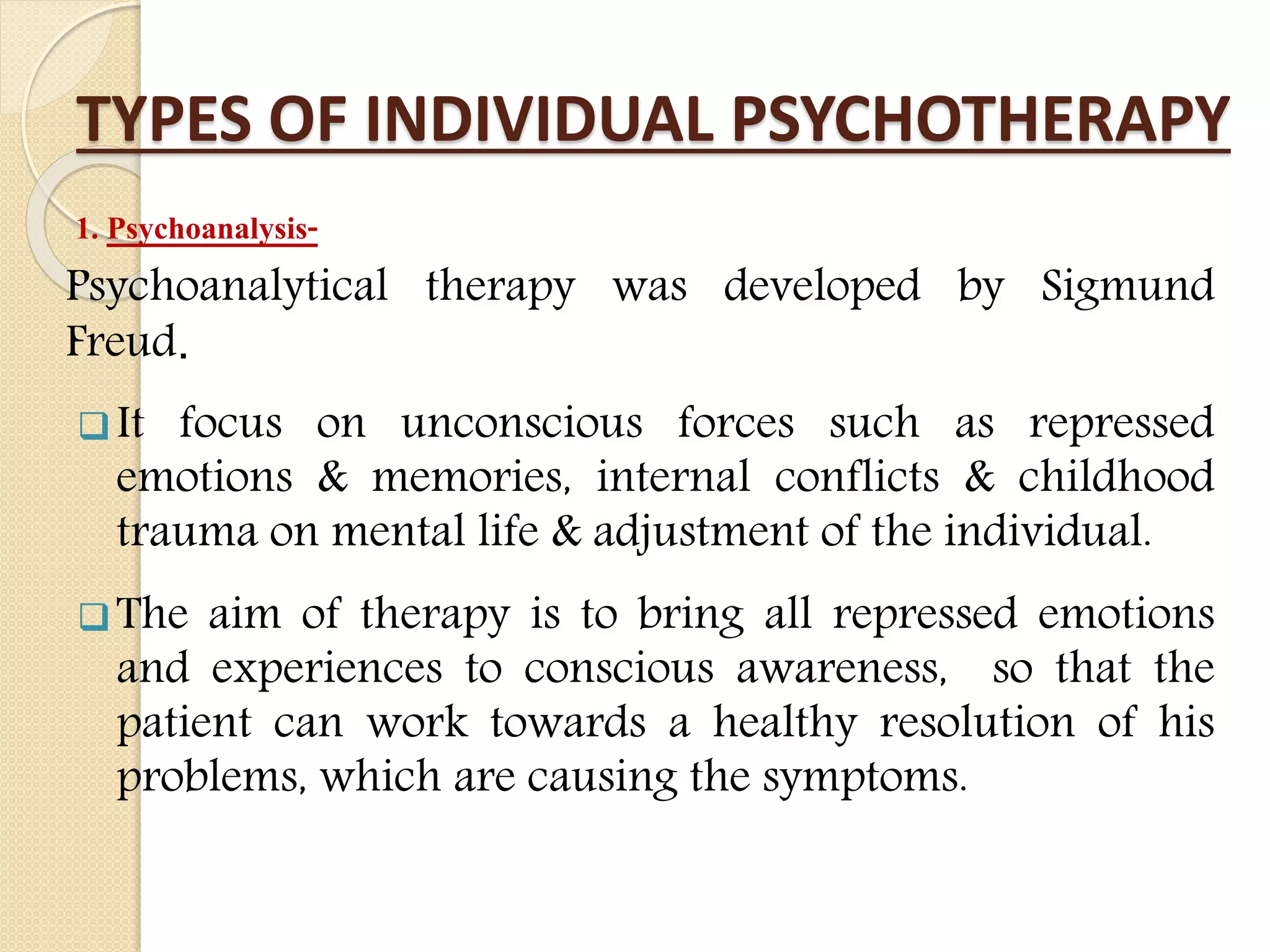 Individual therapy | PPTX