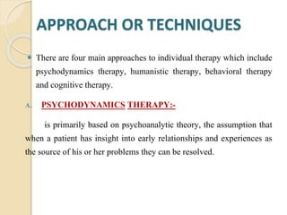 Individual therapy | PPTX