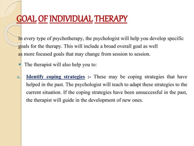 Individual therapy | PPTX