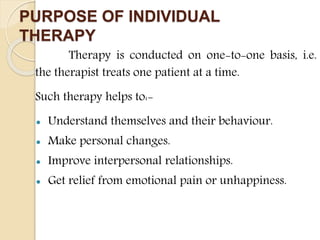Individual therapy | PPTX