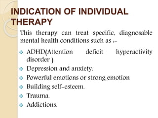 Individual therapy | PPTX