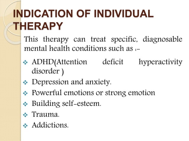Individual therapy | PPTX
