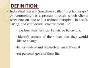 Individual therapy | PPT