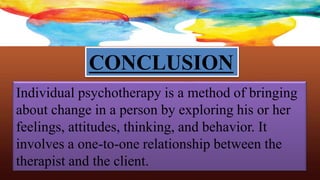 Individual therapy main | PPTX