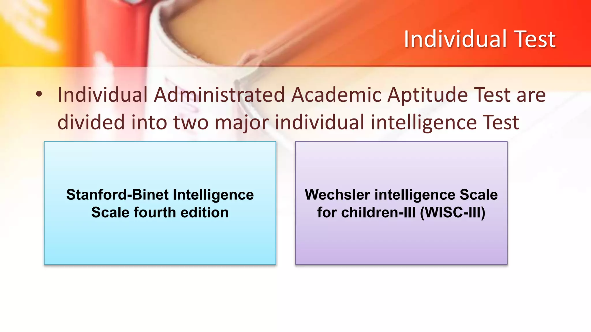 Individual vs group test | PPTX