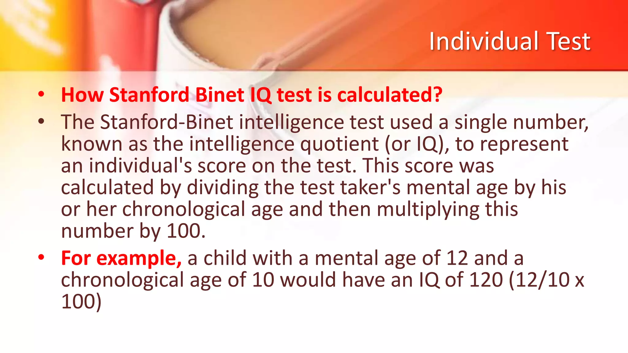Individual vs group test | PPTX