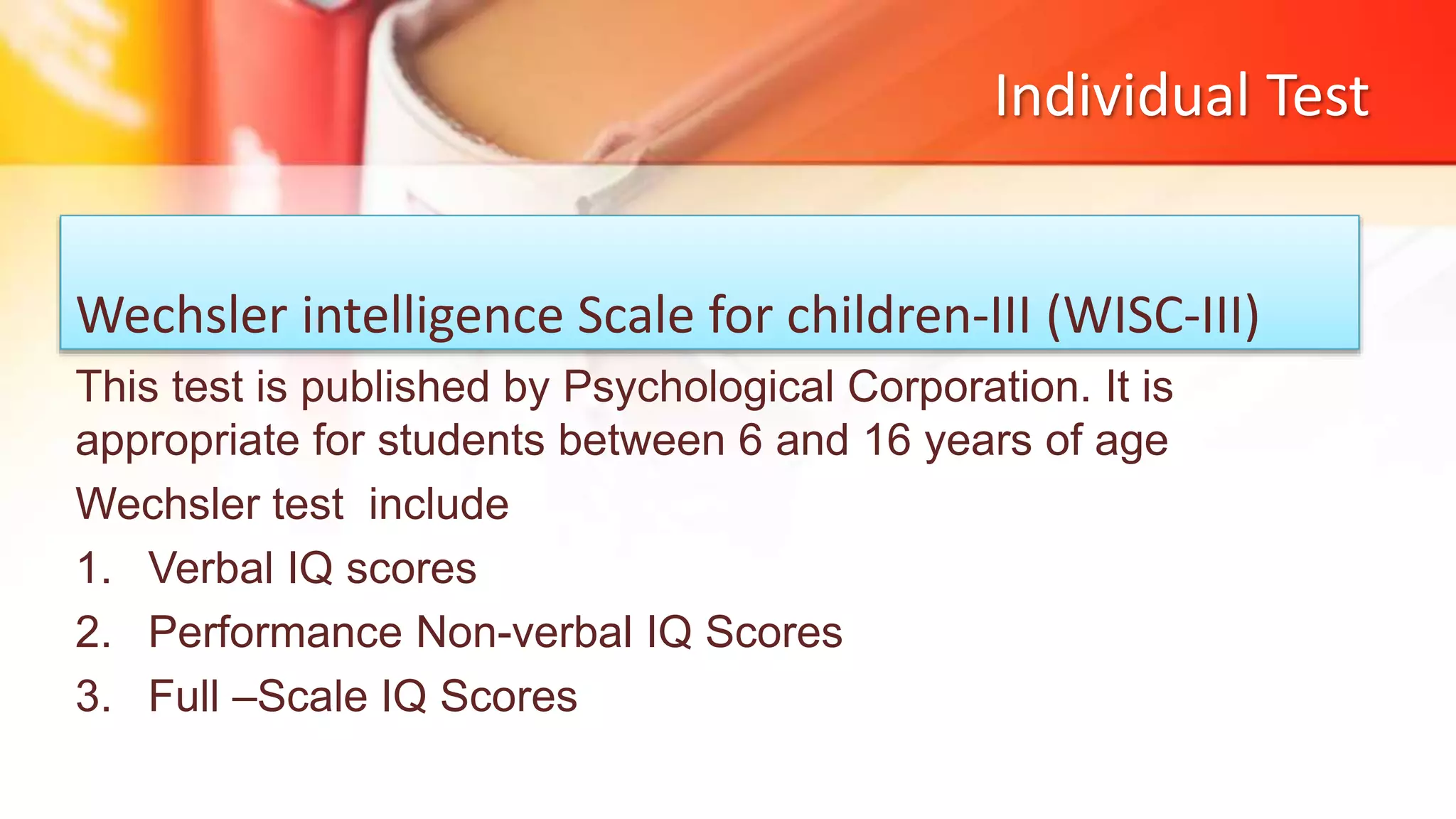 Individual vs group test | PPTX