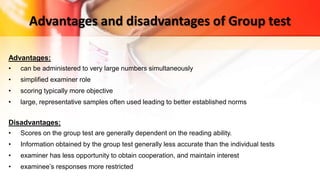 Individual vs group test | PPTX