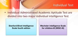 Individual vs group test | PPTX