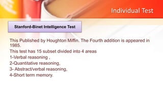 Individual vs group test | PPTX