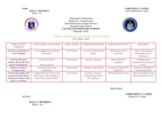 Individual work plan compilation on different subject areas | DOC