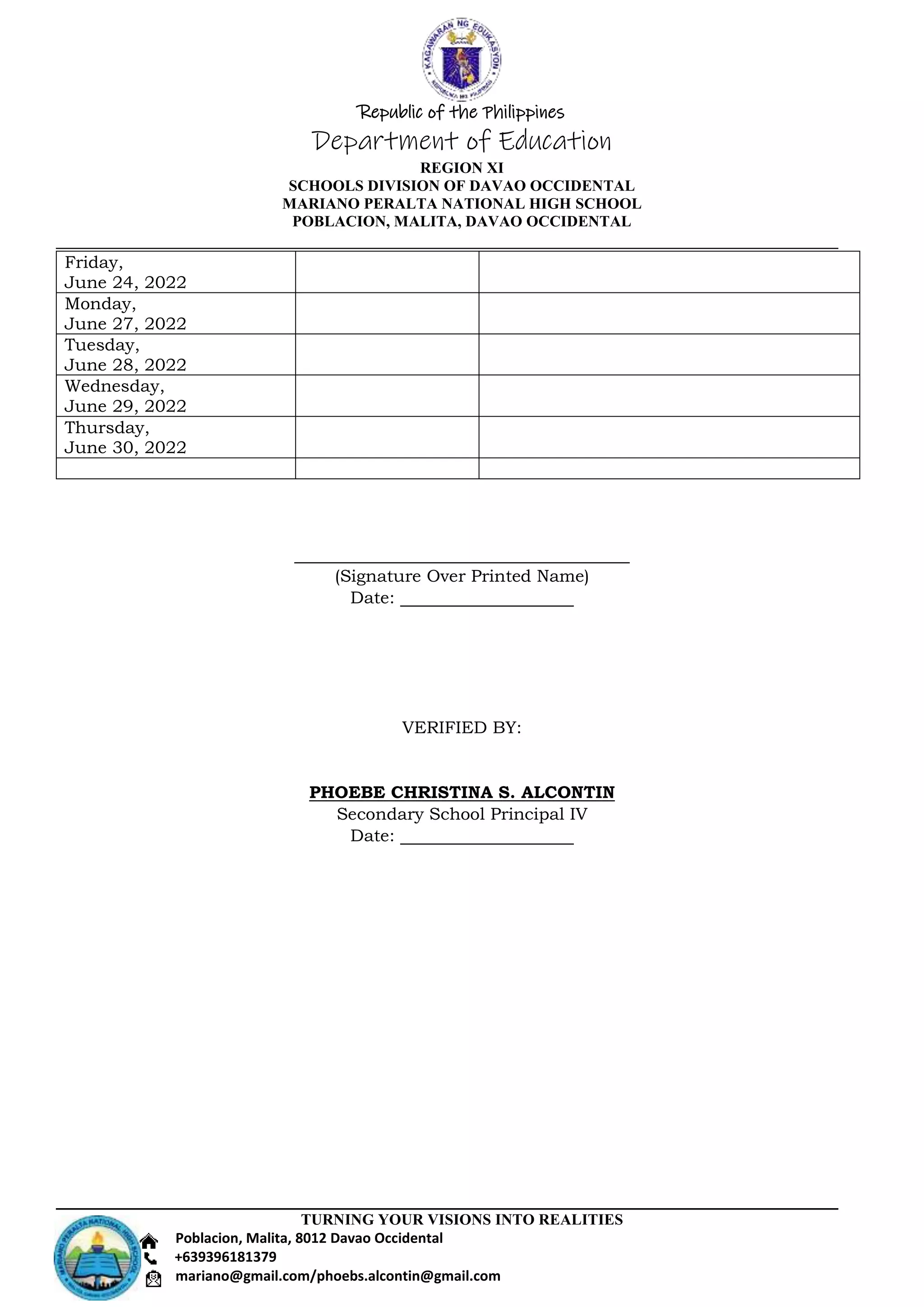 Individual Workweek Accomplishment Report.docx