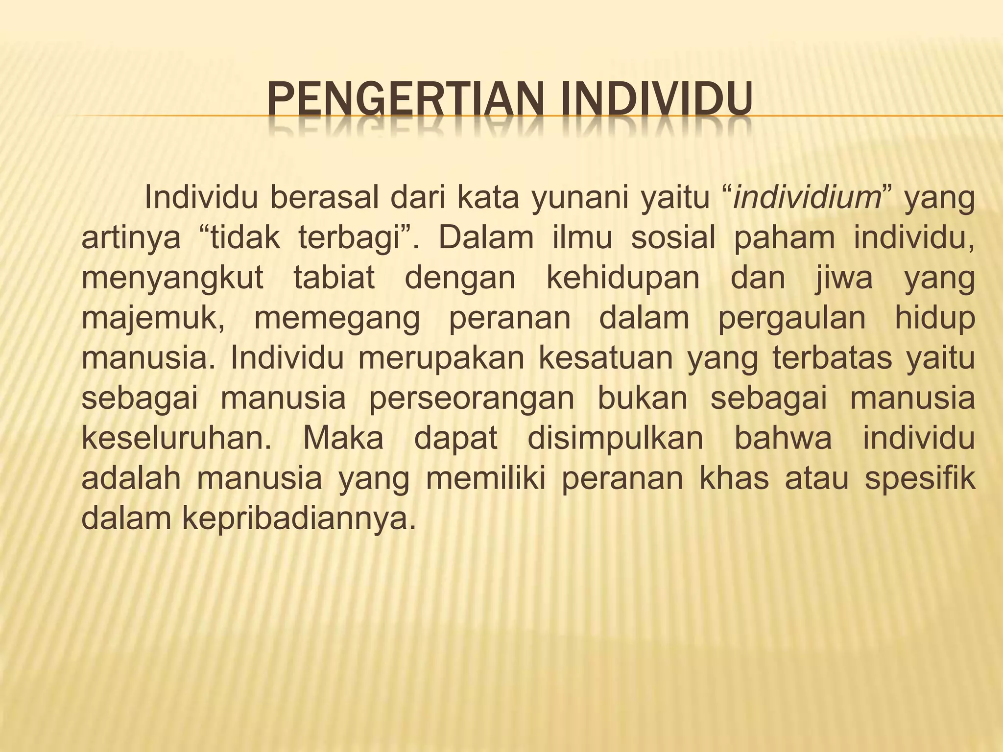 Individu Keluarga Dan Masyarakat Ppt 