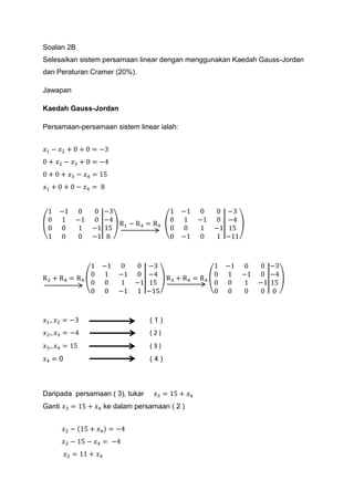 tugasan persamaan linear. | PDF