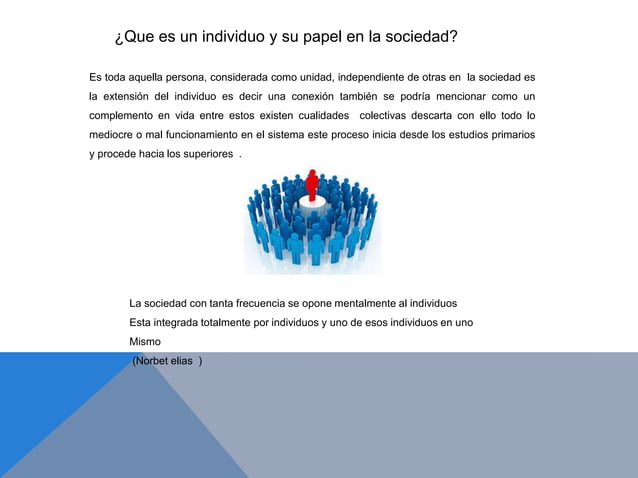 Individuo y la sociedad | PPT