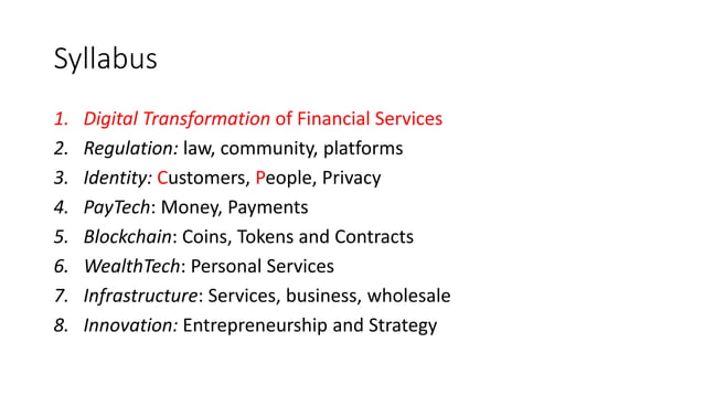 Introduction to Fintech Module 2 | PPT