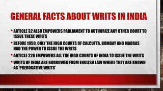 Ind jud part 4 types of writs | PPT