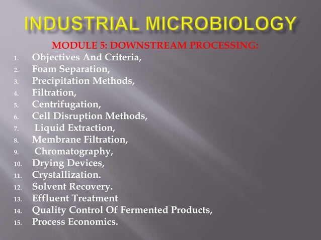 Ind MB Module 52 industrial microbiology | PPT