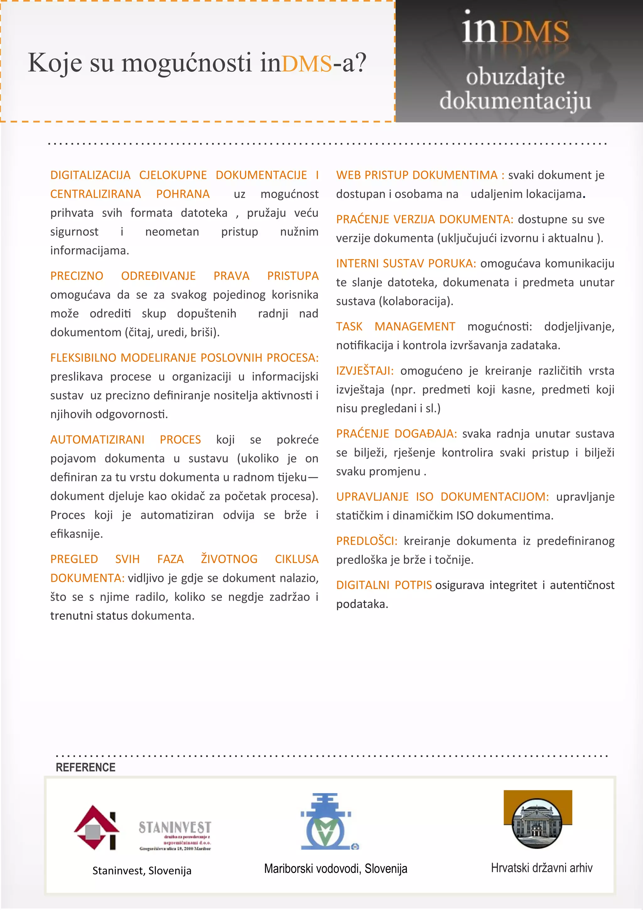 Sustav za upravljanje dokumentacijom - InDMS | PDF