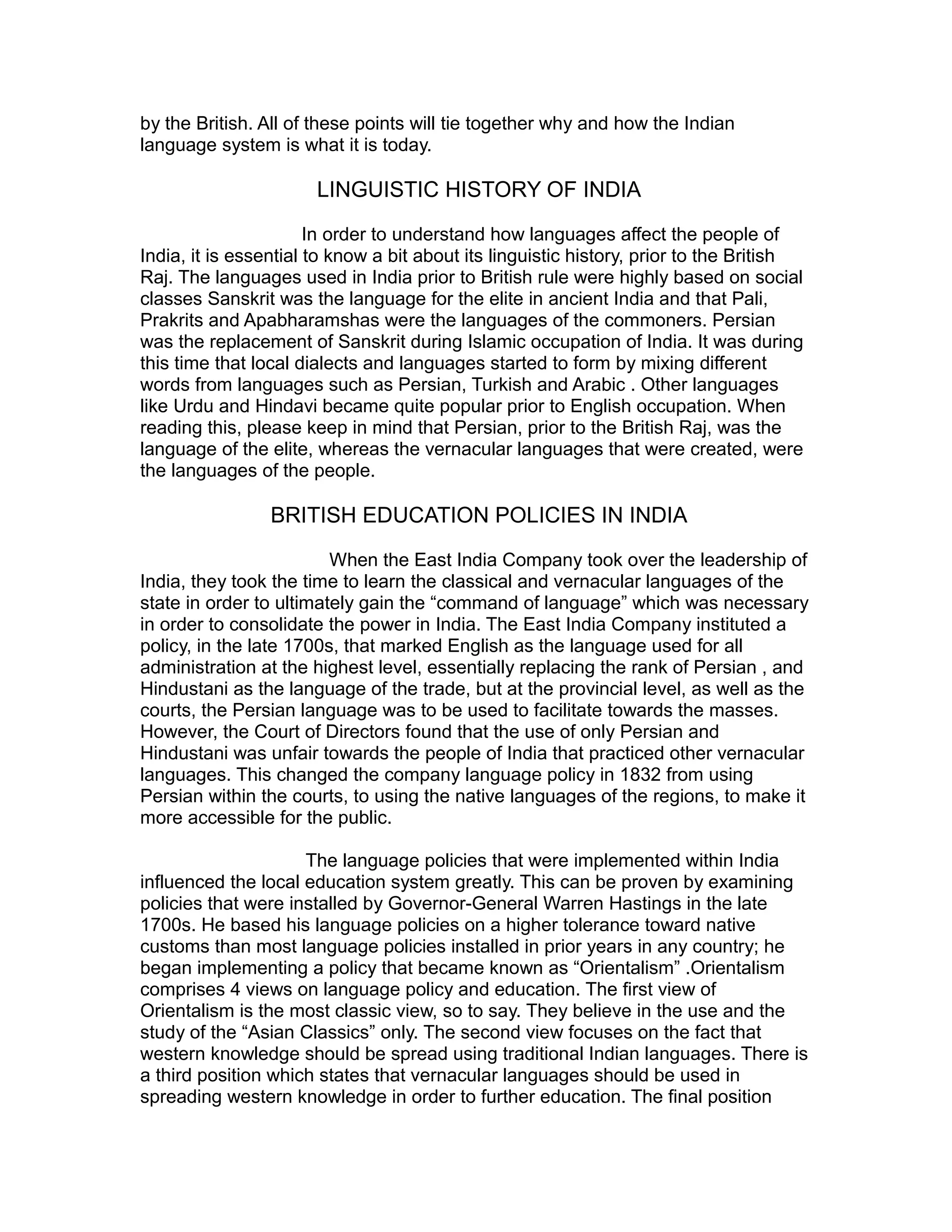 ROLE OF ENGLISH IN THE COLONIZATION OF INDIA | RTF