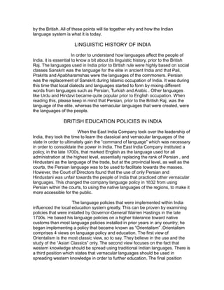ROLE OF ENGLISH IN THE COLONIZATION OF INDIA | RTF