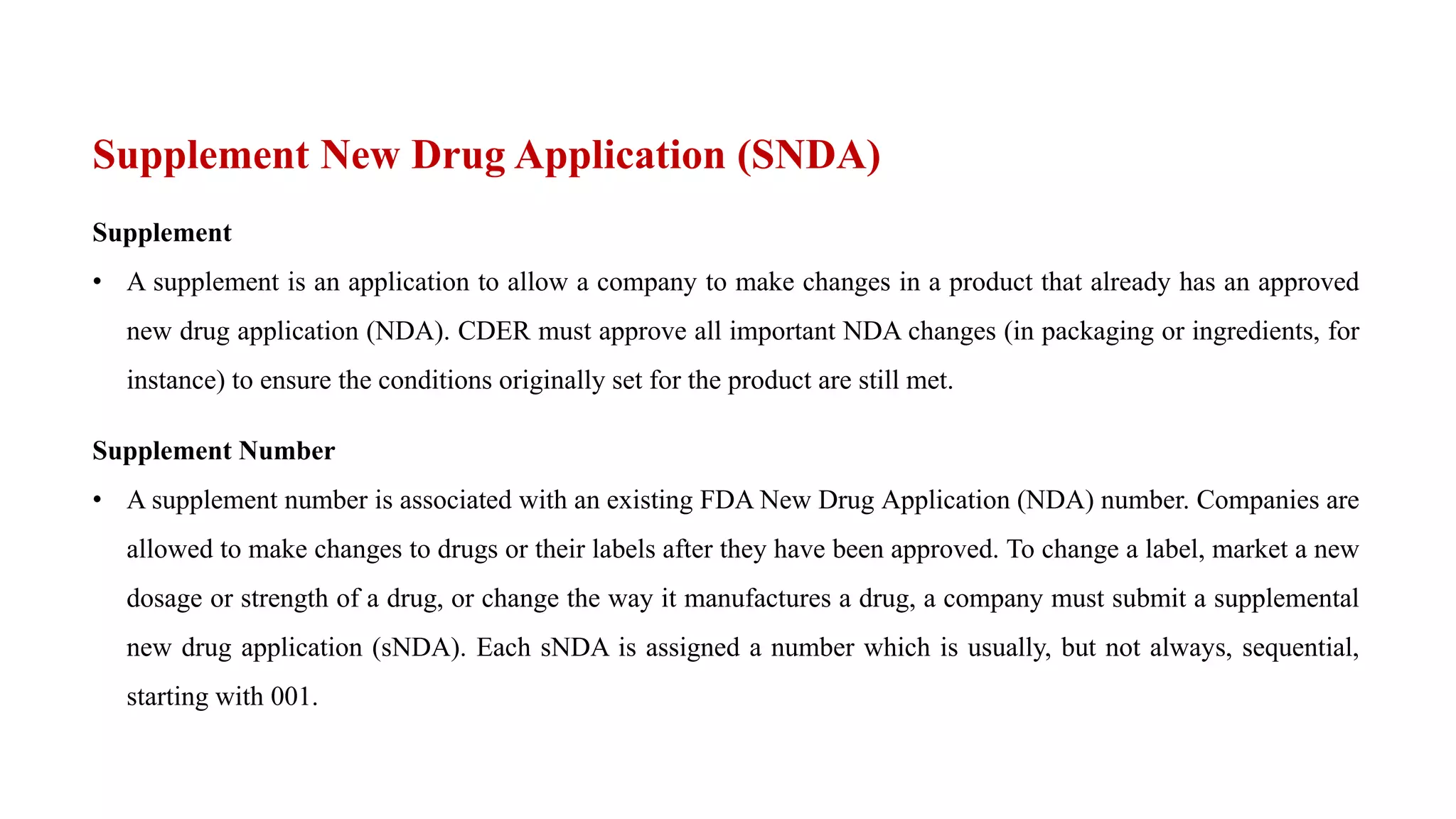 IND, NDA, ANDA, SNDA | PPTX