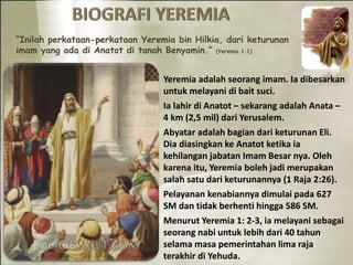 PANGGILAN KENABIAN YEREMIA | PPTX