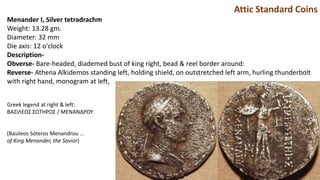Indo-Greek Coins (Eucratidies & Menander) | PPTX