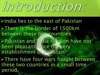 Indo pak relations | PPTX