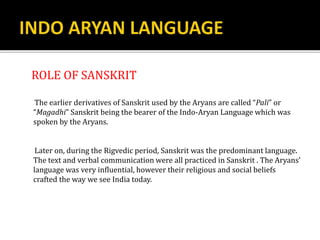 Indo-Aryan language society. | PPTX