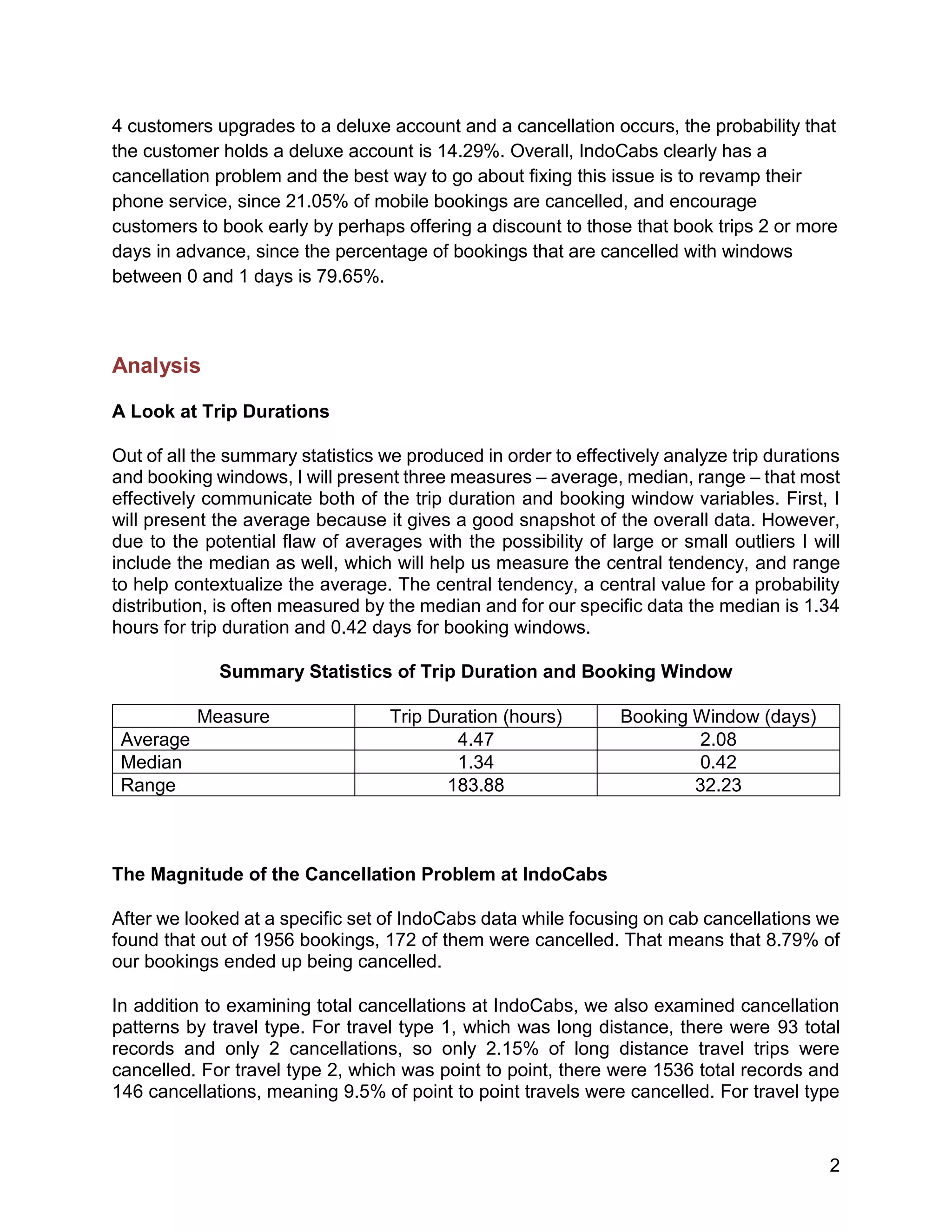 Analysis of Cancellations at a Cab Portal Company | PDF