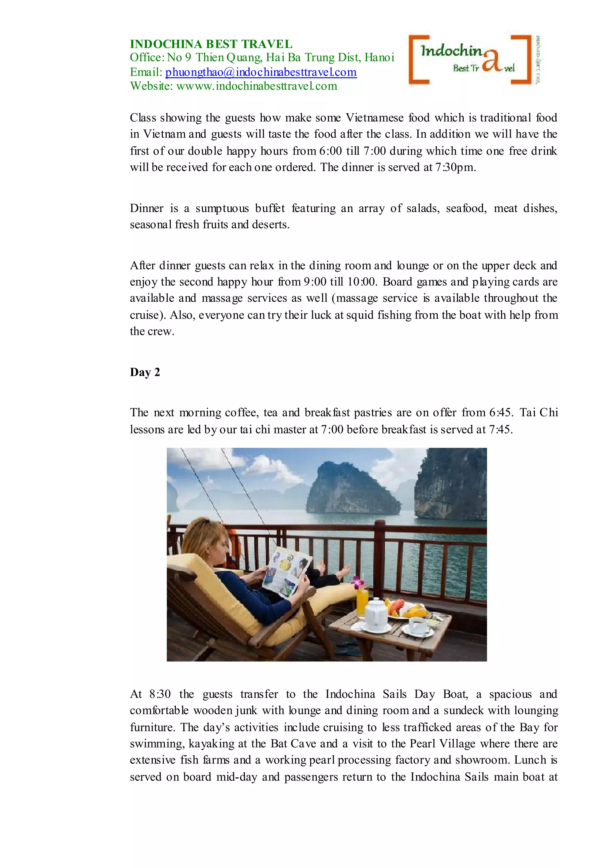 Indochina Sails in Halong 3 days - 2 nights | PDF