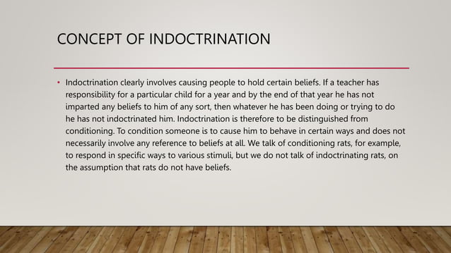 INDOCTRINATION [Autosaved].pptx | Education