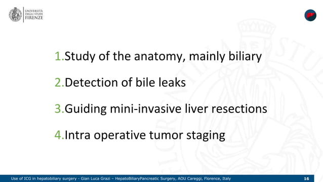 Indocyanine green (ICG) in liver surgery.pptx | Surgery | Medical Health