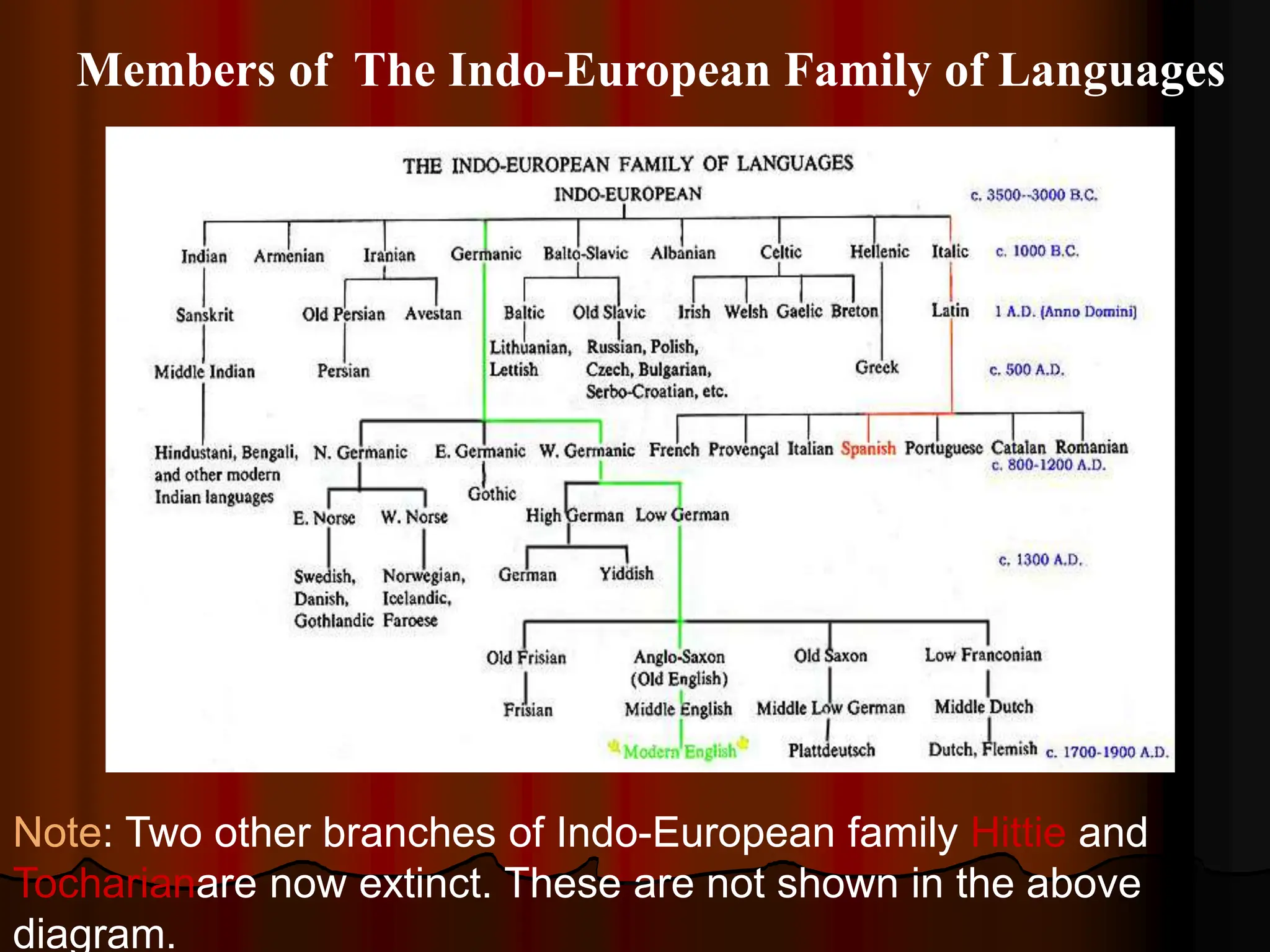 A Picture from the Indo European Family Tree Language | PPT