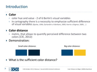 Alžběta Brychtová - Color distance on choropleth maps | PPT
