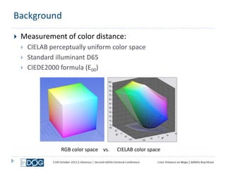 Alžběta Brychtová - Color distance on choropleth maps | PPT