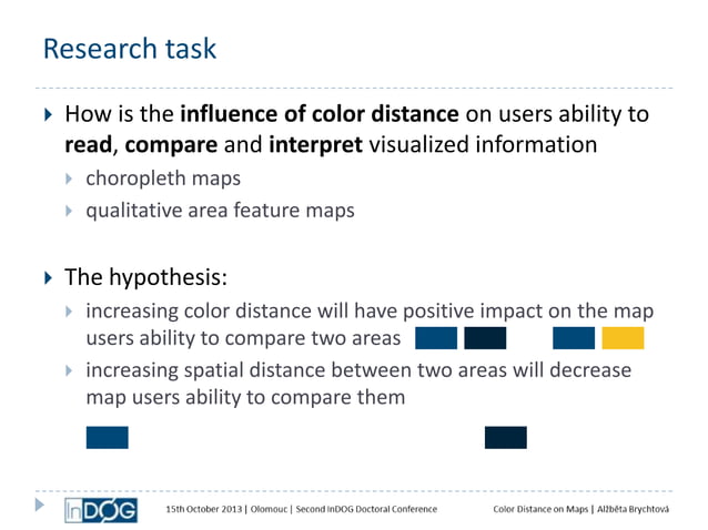 Alžběta Brychtová - Color distance on choropleth maps | PPT
