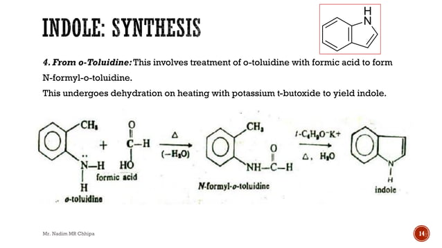 Indole, Pyrimidine and Purine synthesis.pdf | Chemistry | Science