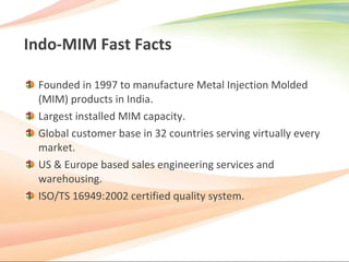 Indo mim company profile | PPT
