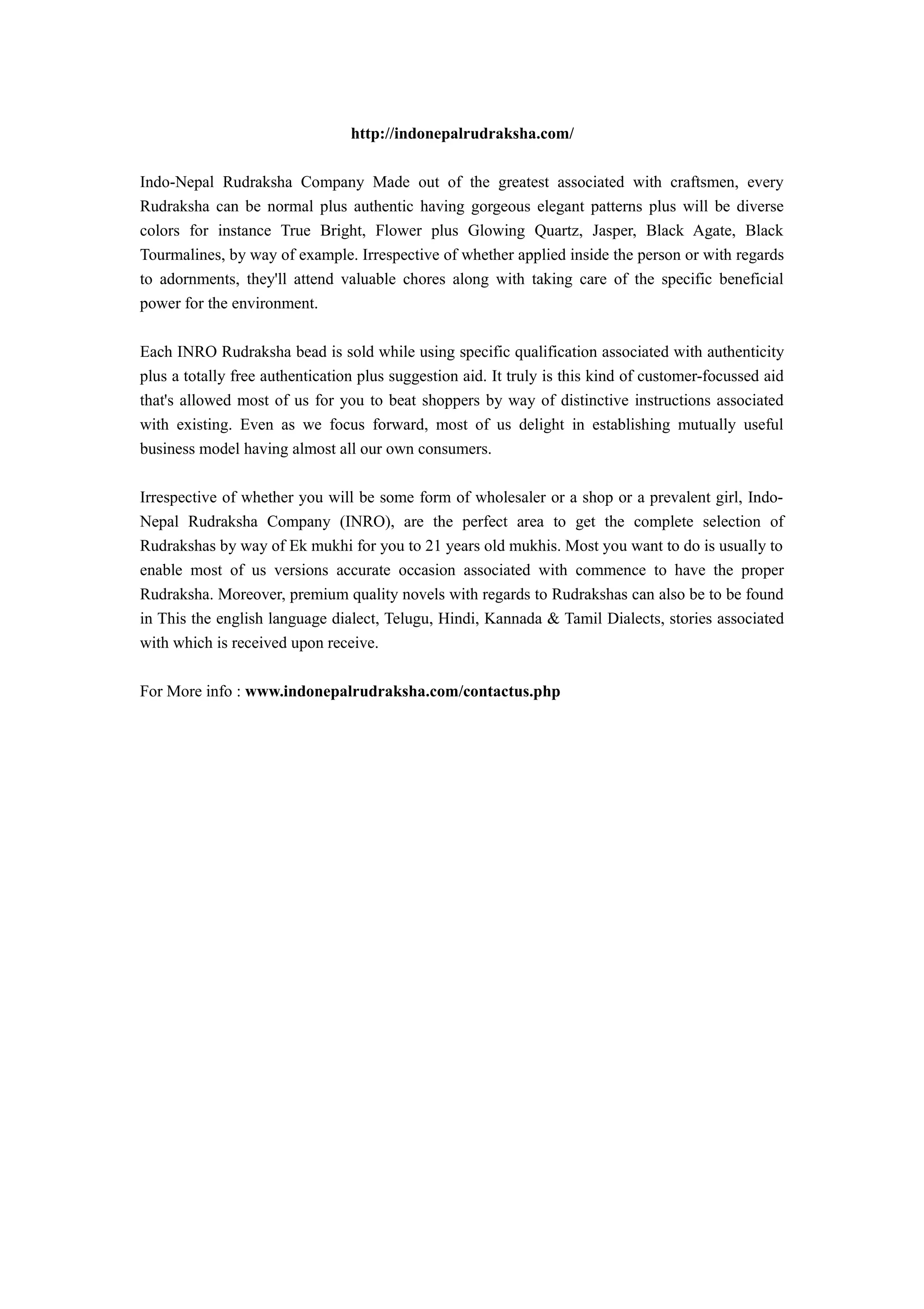 Indo-Nepal Rudraksha | DOC