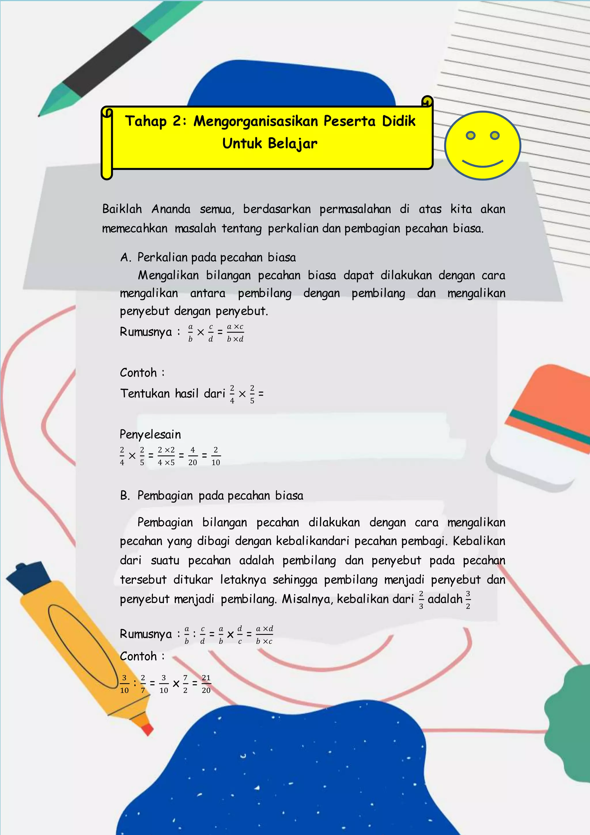 LKPD Perkalian dan Pembagian Pada Pecahan | DOCX