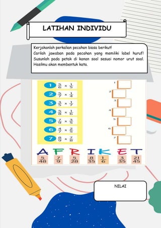 LKPD Perkalian dan Pembagian Pada Pecahan | DOCX