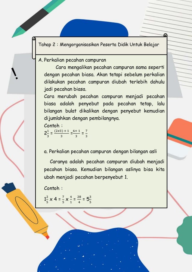 LKPD Perkalian dan Pembagian Pada Pecahan | DOCX