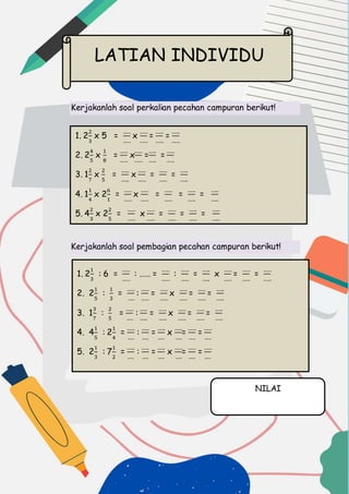 LKPD Perkalian dan Pembagian Pada Pecahan | DOCX