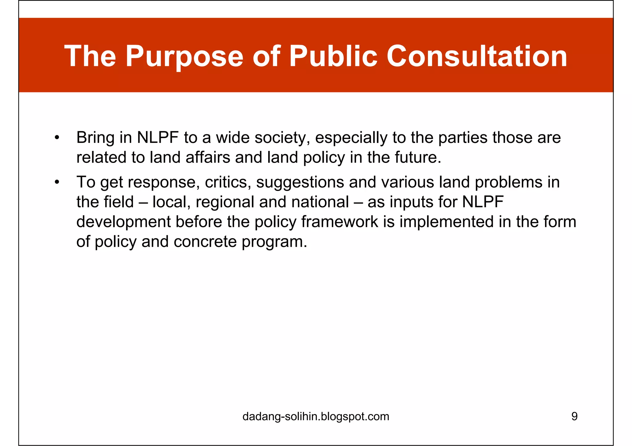 Indonesia National Land Policies Framework | PDF