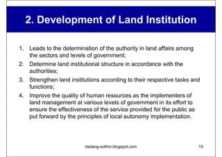 Indonesia National Land Policies Framework | PDF